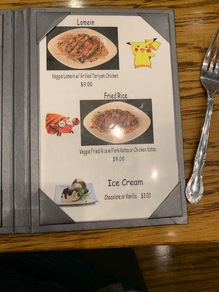 Menu at Azu Lucy Ho's restaurant, Tallahassee
