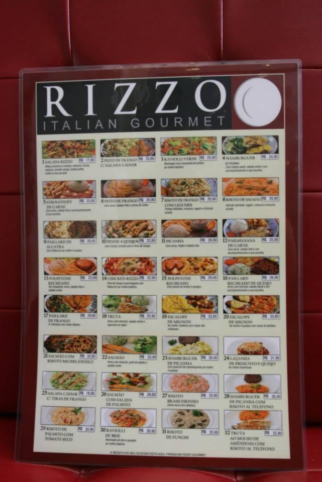 Menu em Rizzo Gourmet restaurante, São Paulo, Av. Chucri Zaidan