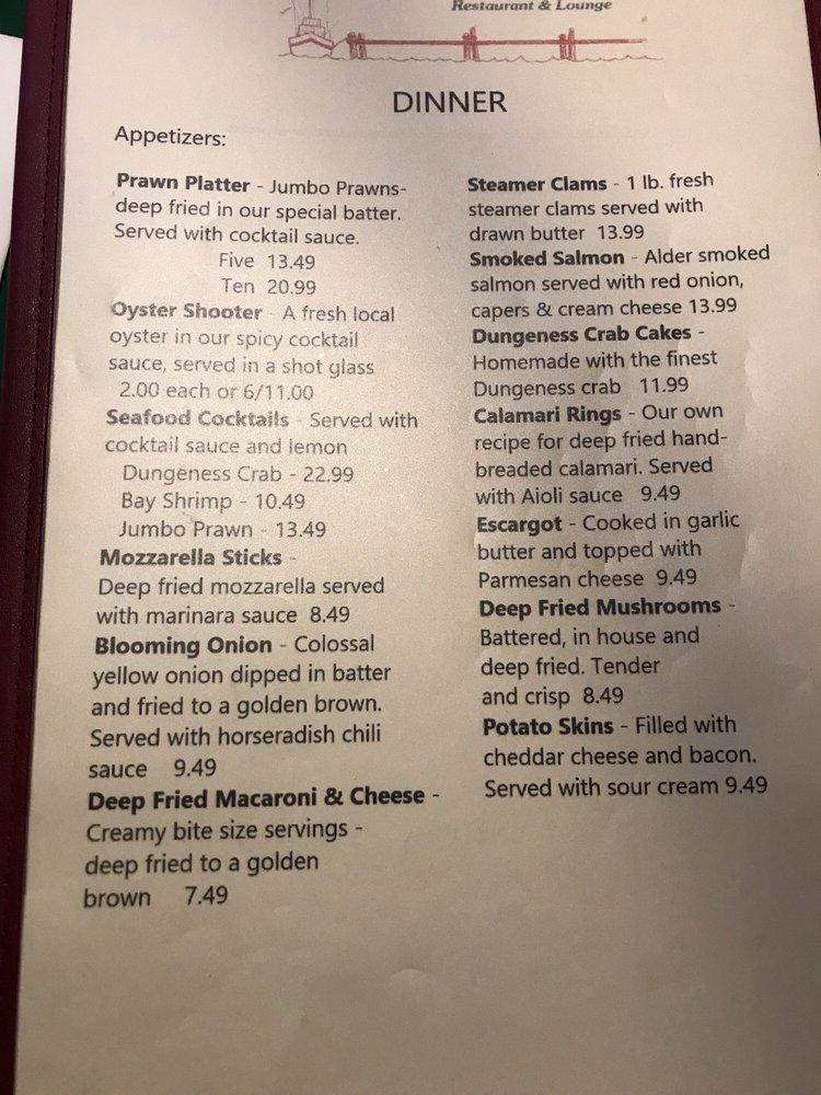 Menu at Home Port Restaurant, Ocean Shores