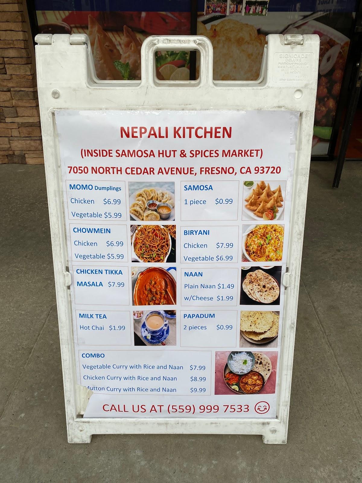 Carta del restaurante Nepali Kitchen, Fresno