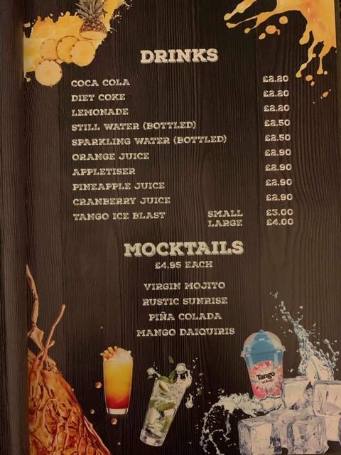 Menu at RUSTIC Spalding restaurant, Spalding