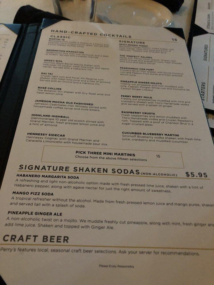 Menu at Perry's Steakhouse & Grille, Birmingham