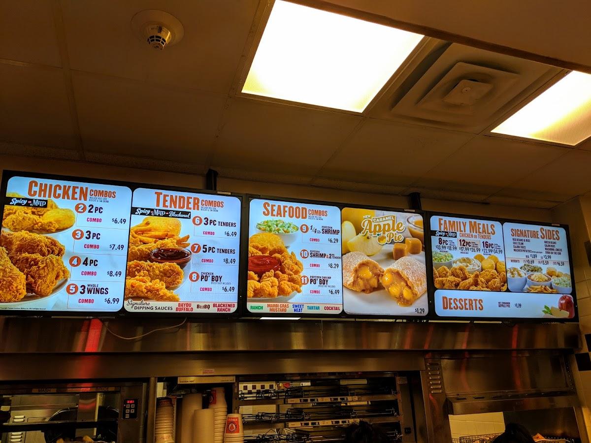 Menu at Popeyes Louisiana Kitchen fast food, West Chicago