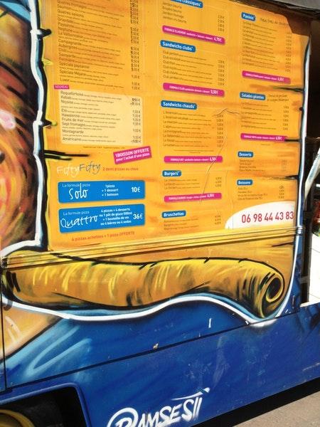 Menu at Valbonn' Express fast food, Valbonne