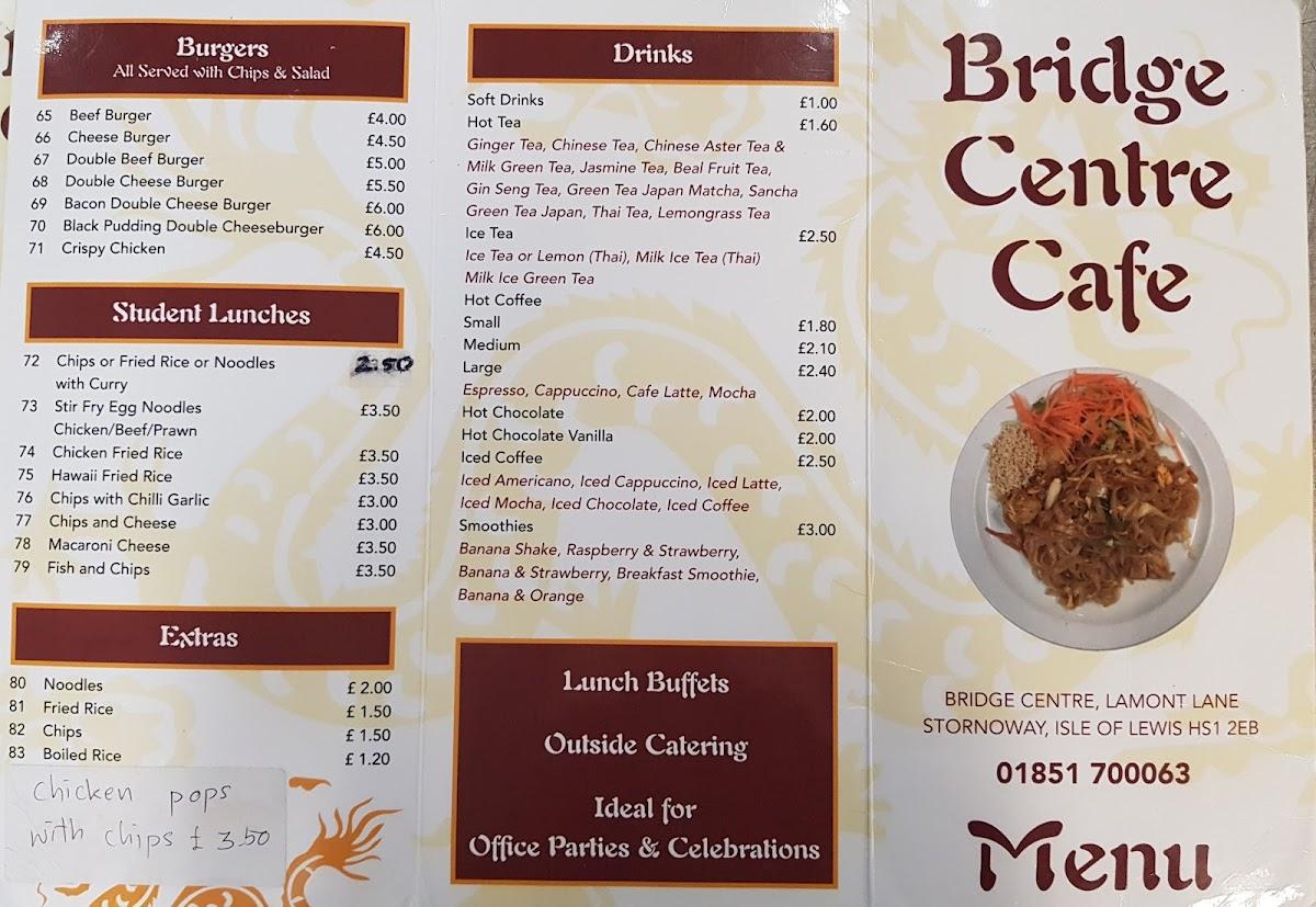 Menu at Bridge Centre Café cafe, Stornoway