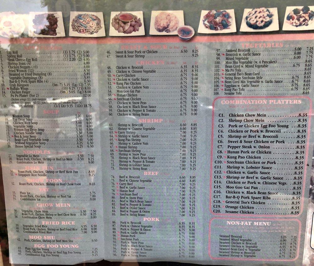 Menu at Mayflower Chinese Carryout restaurant, Washington, Mt Pleasant ...
