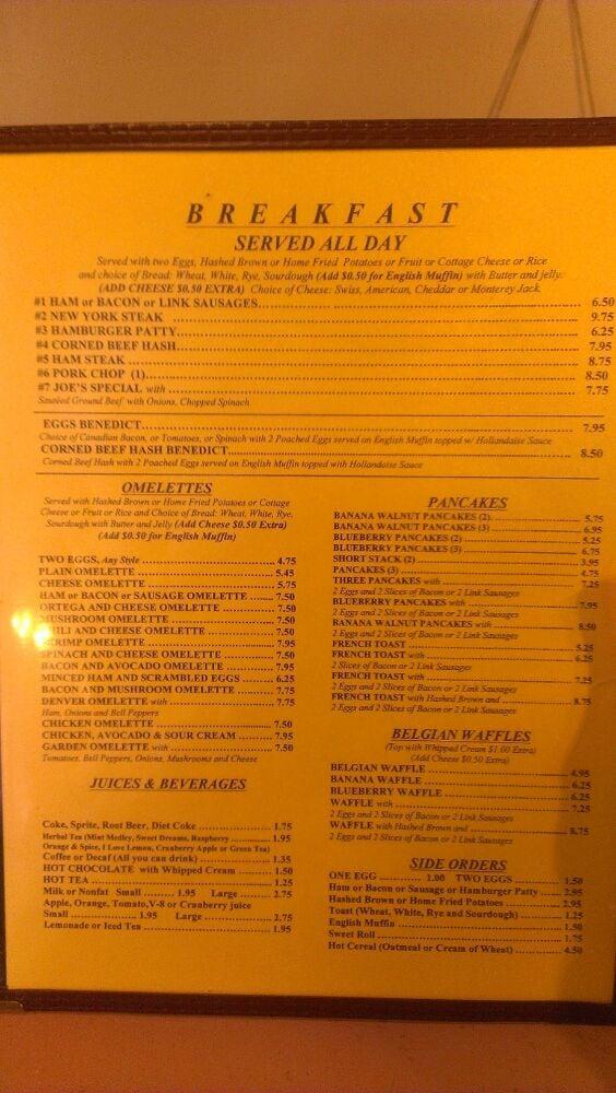 Menu at Southshore Cafe, Alameda