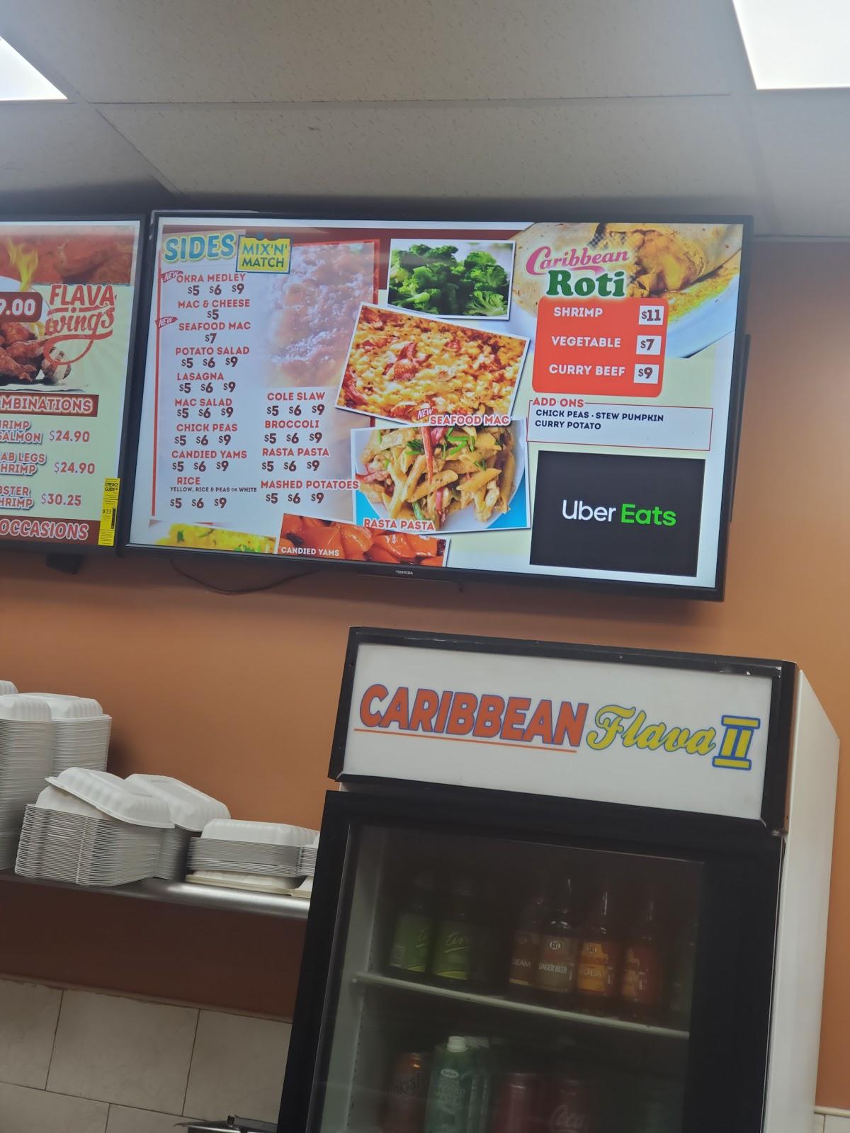 Menu at Caribbean Flava II restaurant, New York City