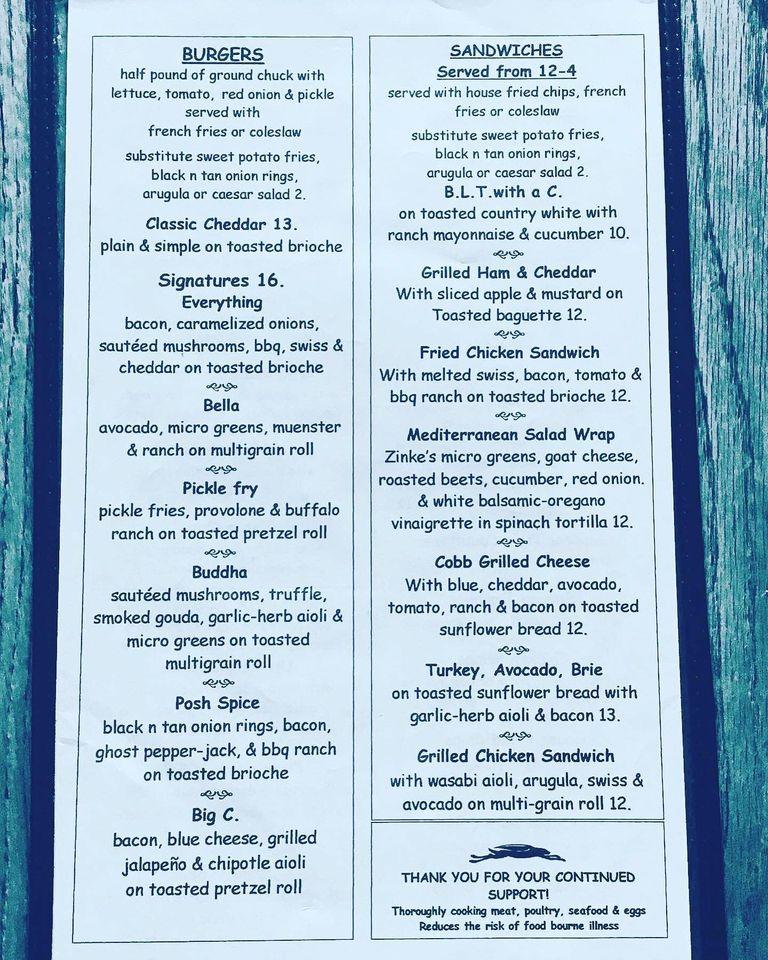 Menu at Black Rabbit pub & bar, Salisbury