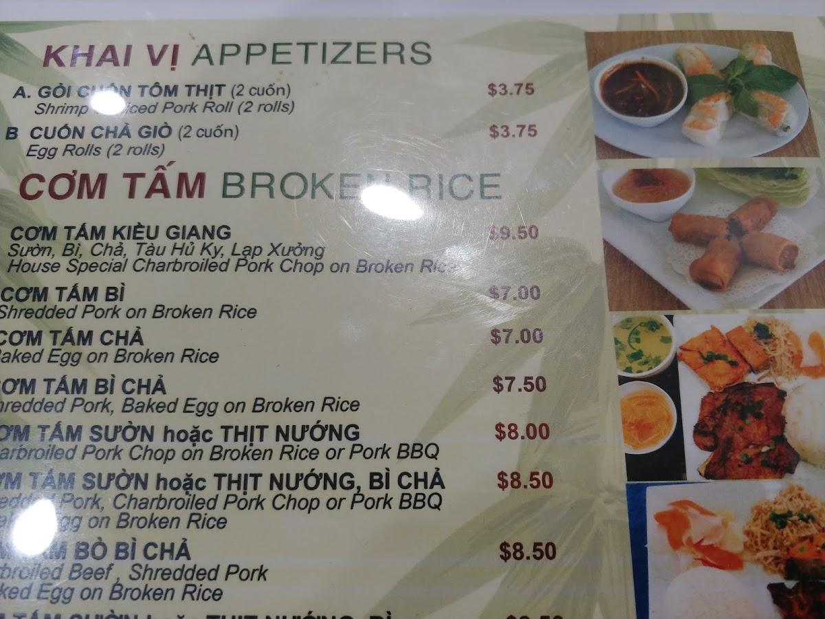 Menu at Com Tam Kieu Giang restaurant, Garden Grove, -E