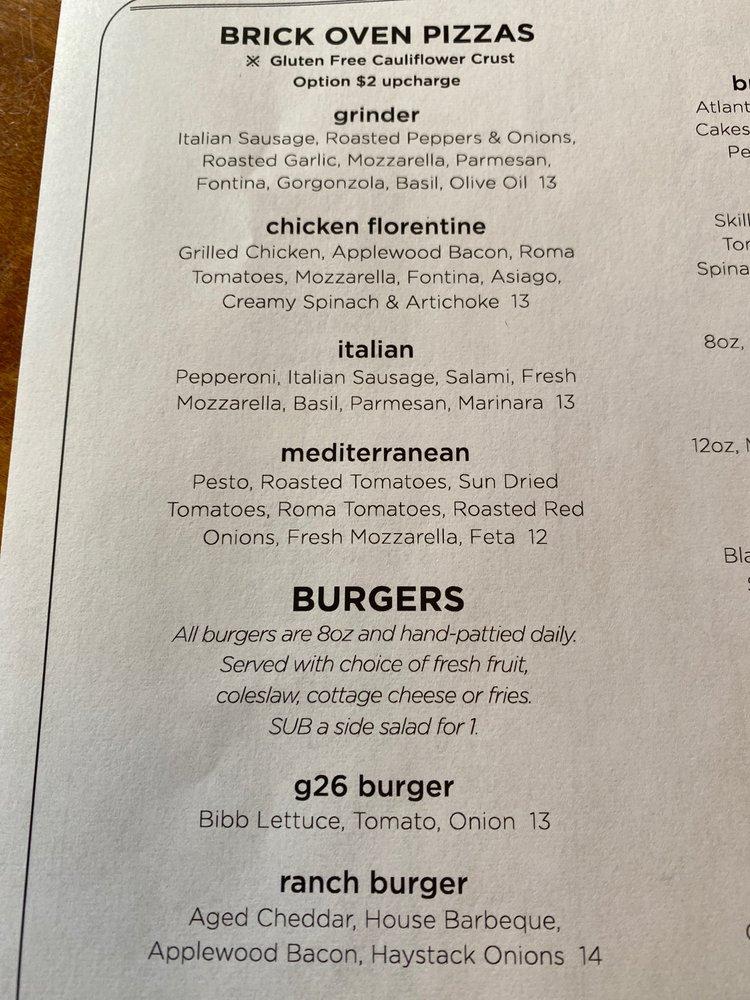 Menu at Grille 26 pub & bar, Sioux Falls, S Western Ave