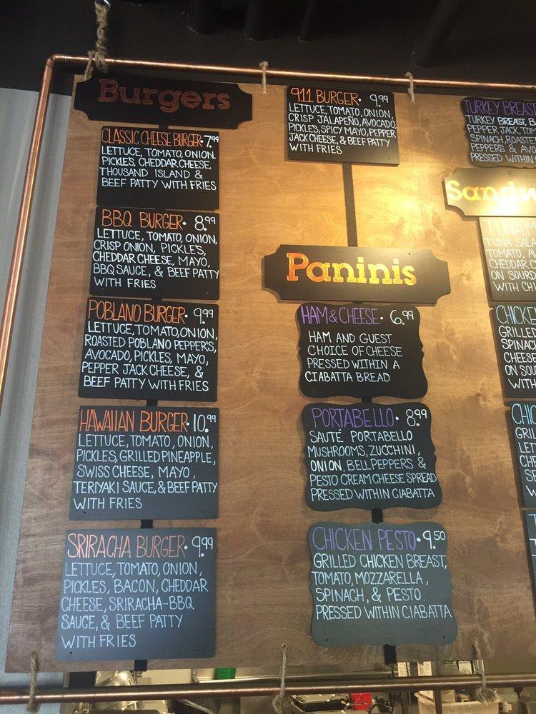 Menu at La Gare Cafe, Perris