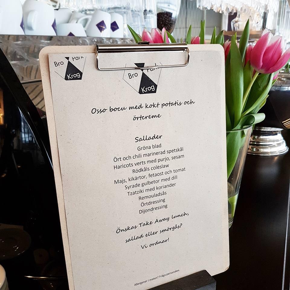 Menu at Bro Park Krog restaurant, Bro