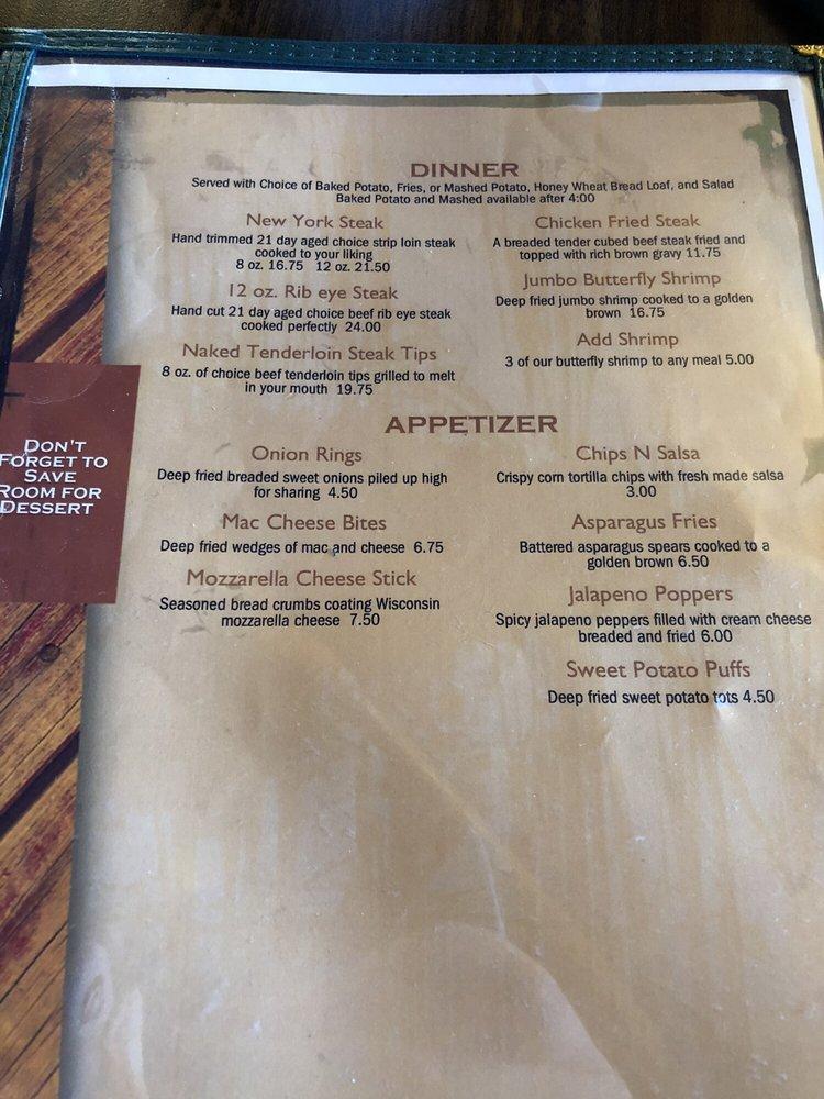 Menu at Devil's Tower Gulch pub & bar, Devils Tower