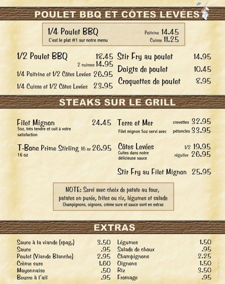 Menu at La Source Restaurant, Charlo