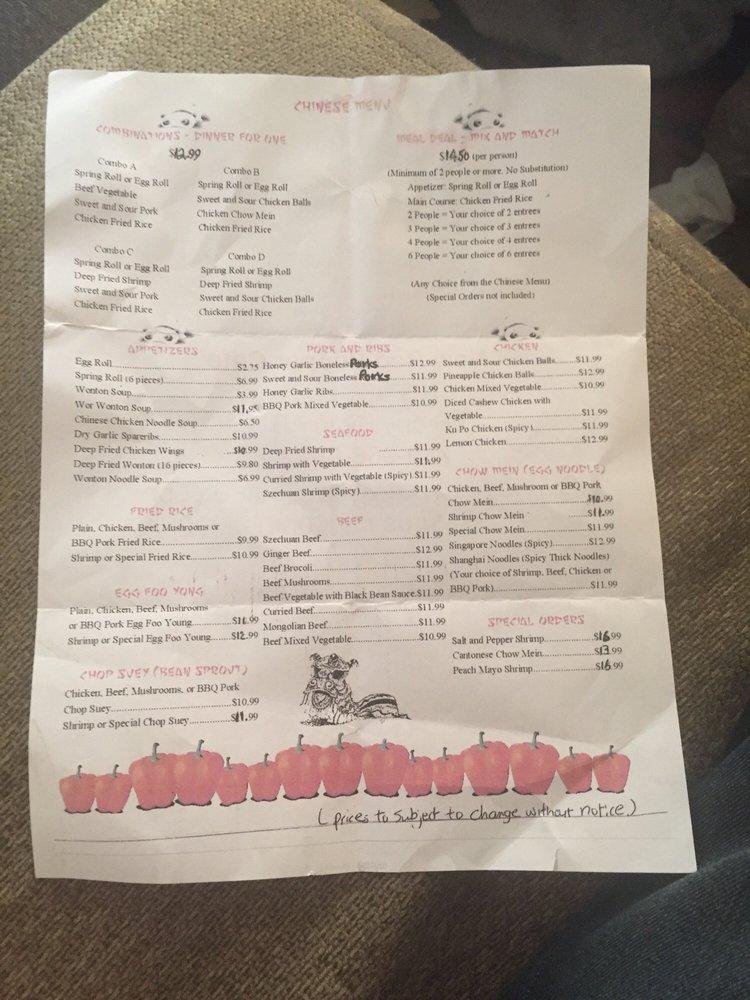 Menu at New Red Pepper Cafe, Stony Plain