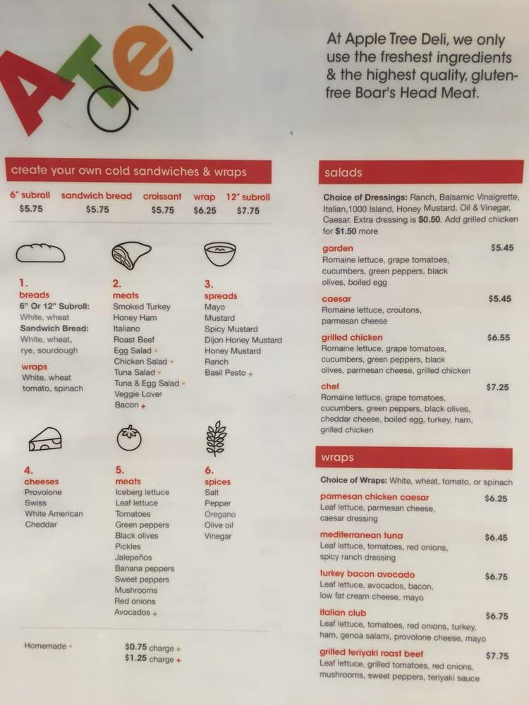 Menu at Appletree Deli, Roswell