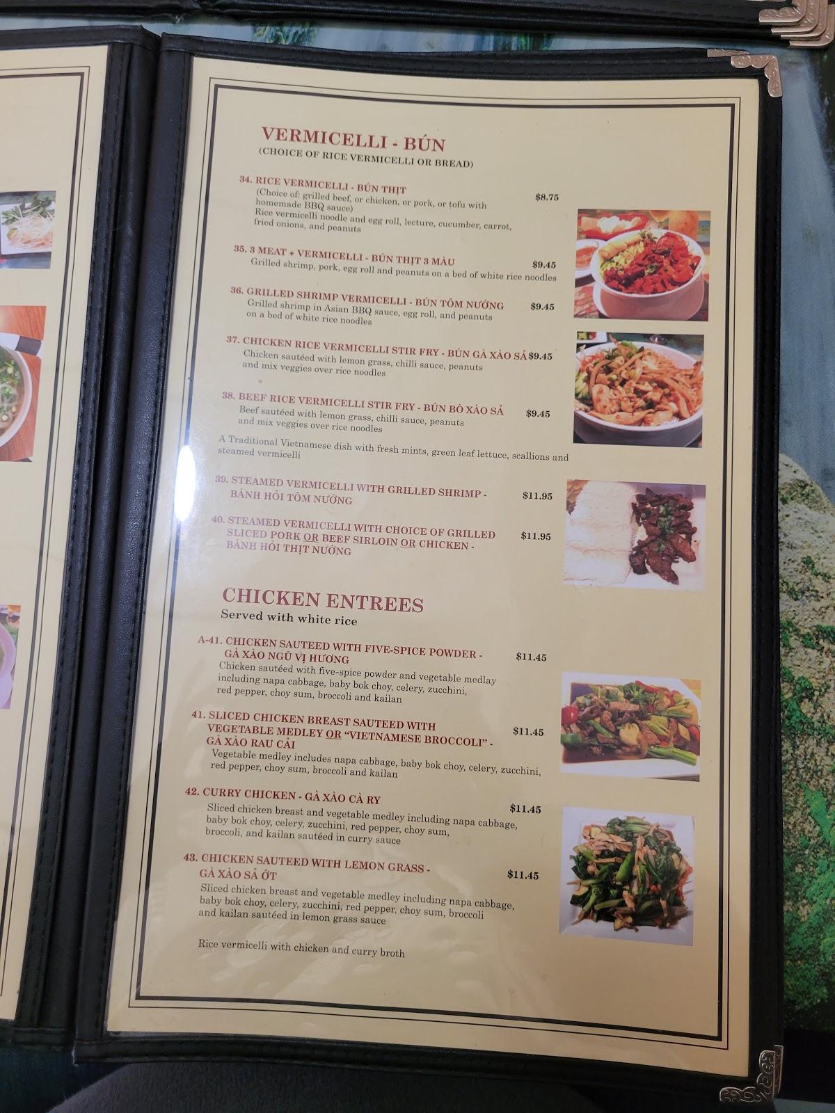 Menu at Alo Saigon restaurant, Westfield