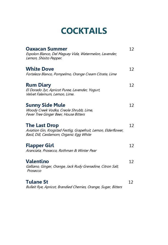 Menu at Chefs Club, Aspen, 315 E Dean St