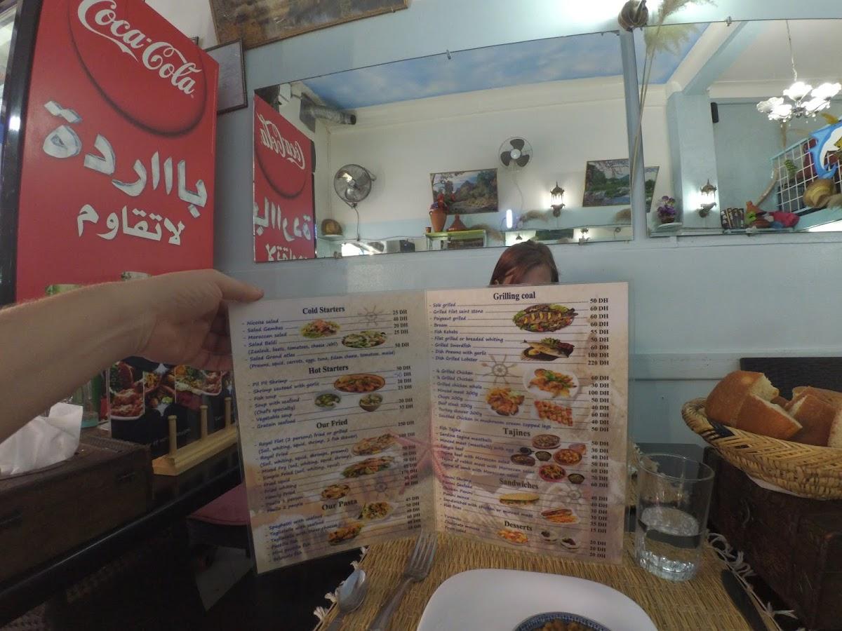 Menu au Restaurant snack grand atlas, Marrakech