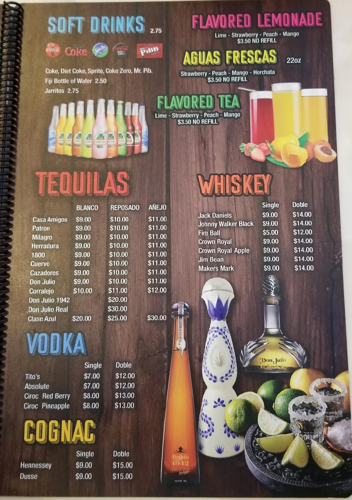 Menu at Frida's Bar and Grill, Fayetteville