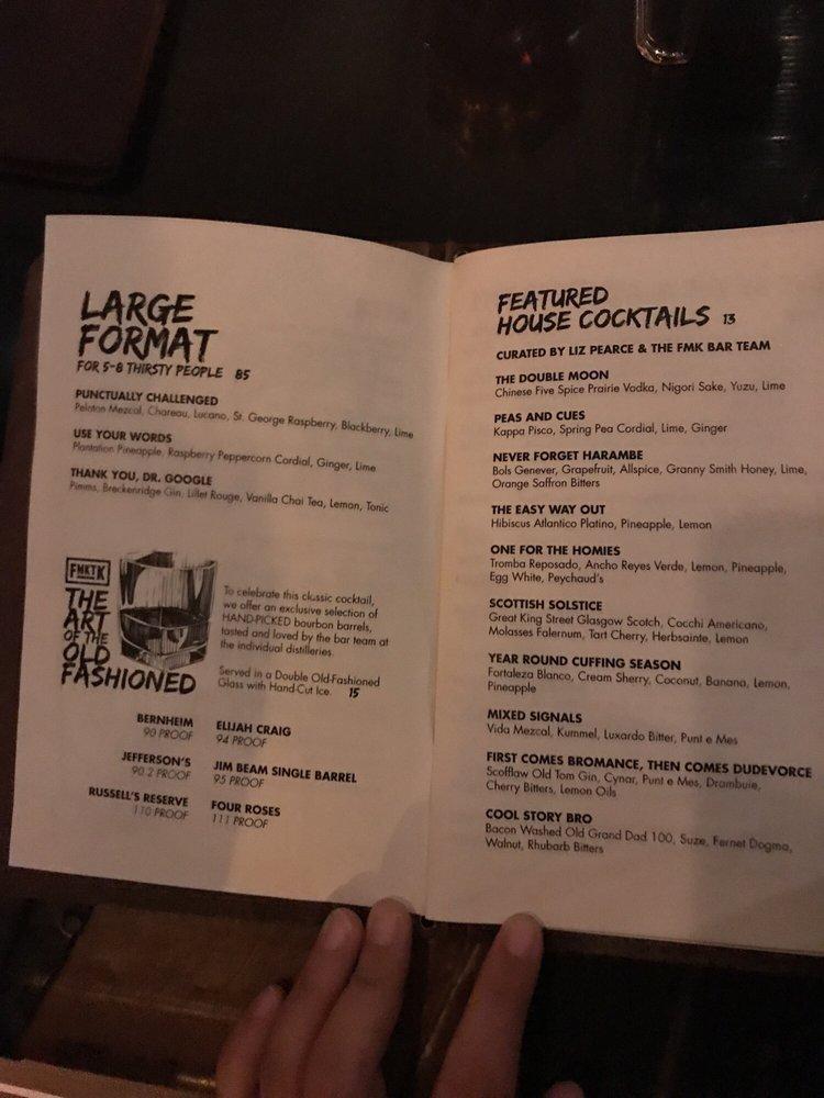 Menu at Fulton Market Kitchen pub & bar, Chicago
