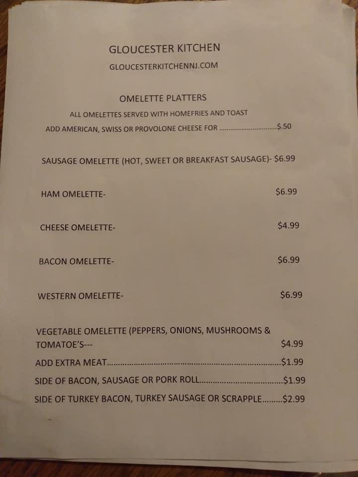 Menu at Gloucester Kitchen restaurant, Gloucester City