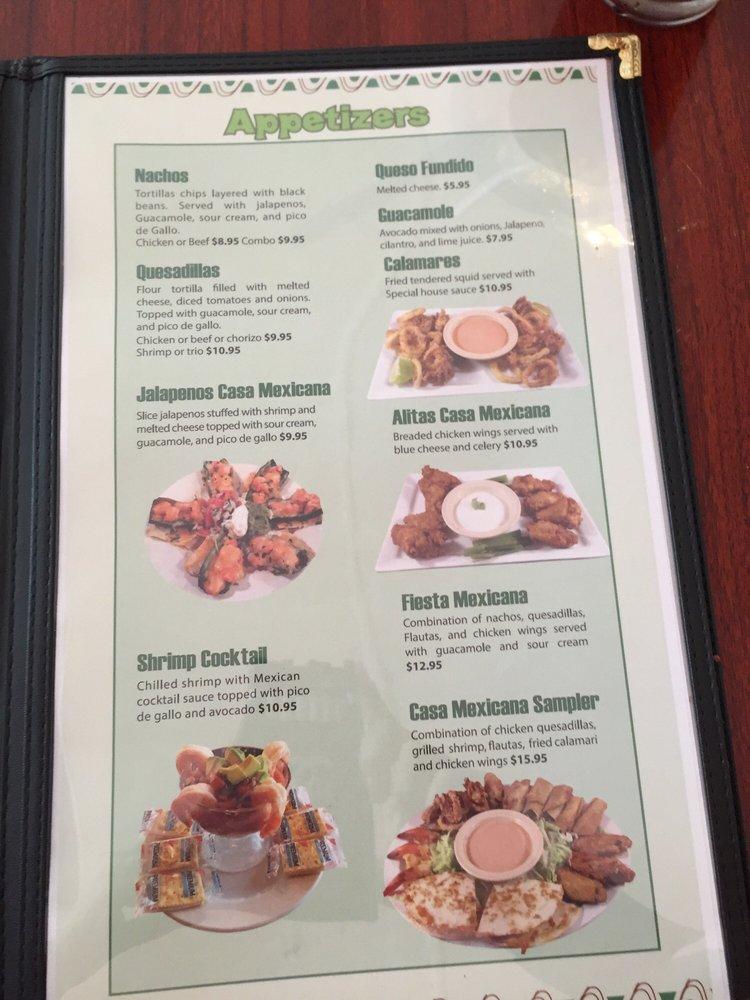 Menu at Casa Mexicana Bar & Grill, Tampa, W Gandy Blvd b