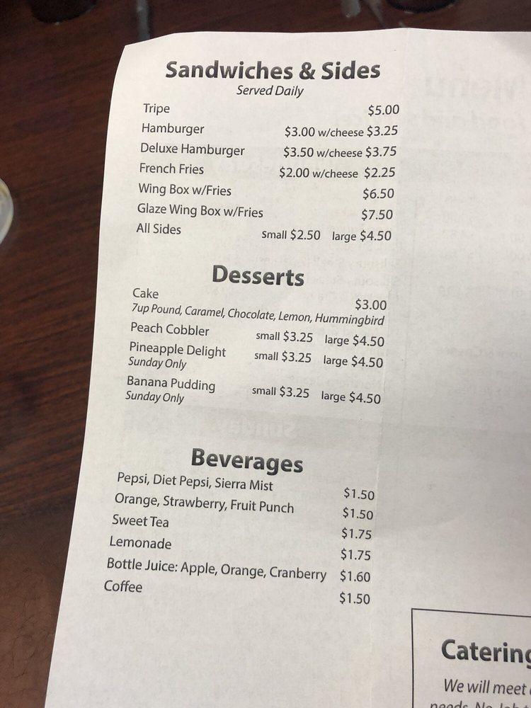 Menu at Diner's Delight restaurant, St. Louis