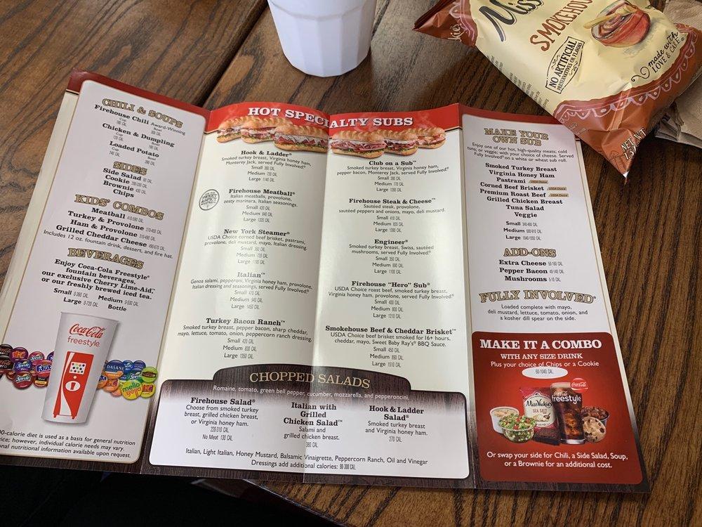 Menu at Firehouse Subs Greenleaf at Union fast food, Union, W Chestnut ...