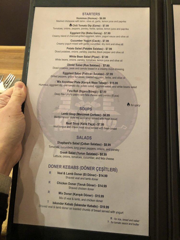Menu at Kebab 49 - Turkish Restaurant, Toronto