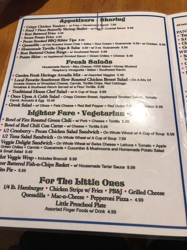 Menu at Once Upon A Sandwich restaurant, Cortez