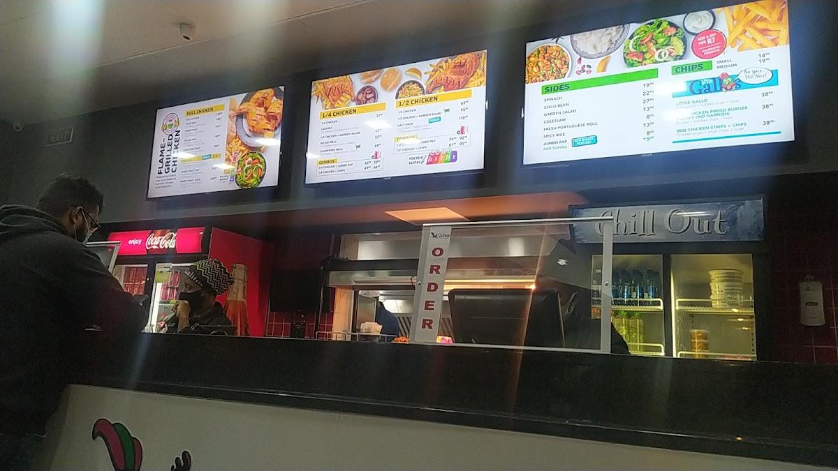 Menu at Galito's Durban Total Gateway Halaal restaurant, Umhlanga, Total
