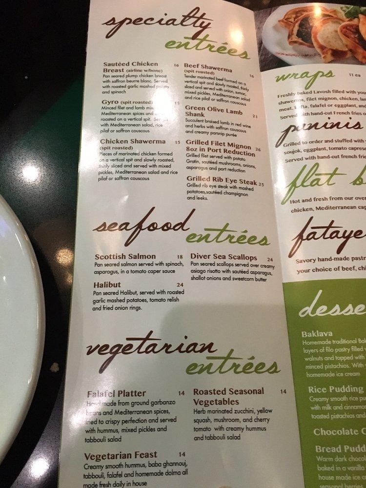 Menu at Green Olive pub & bar, Downey, Lakewood Blvd