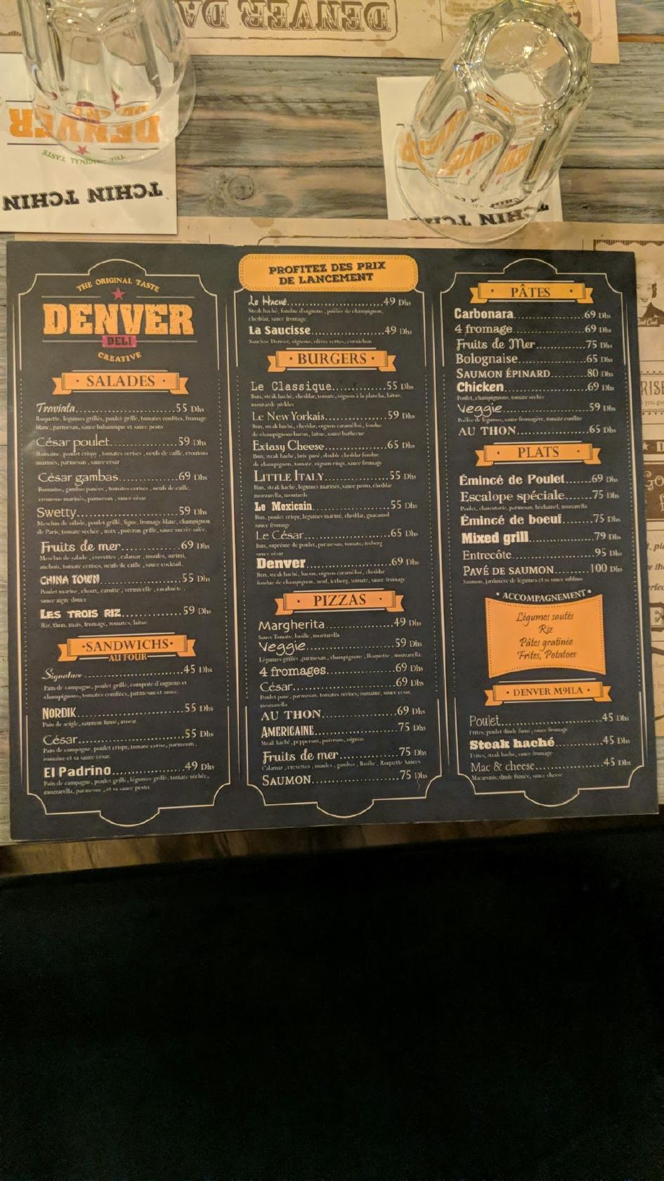 Menu at Restaurant Denver, Meknes