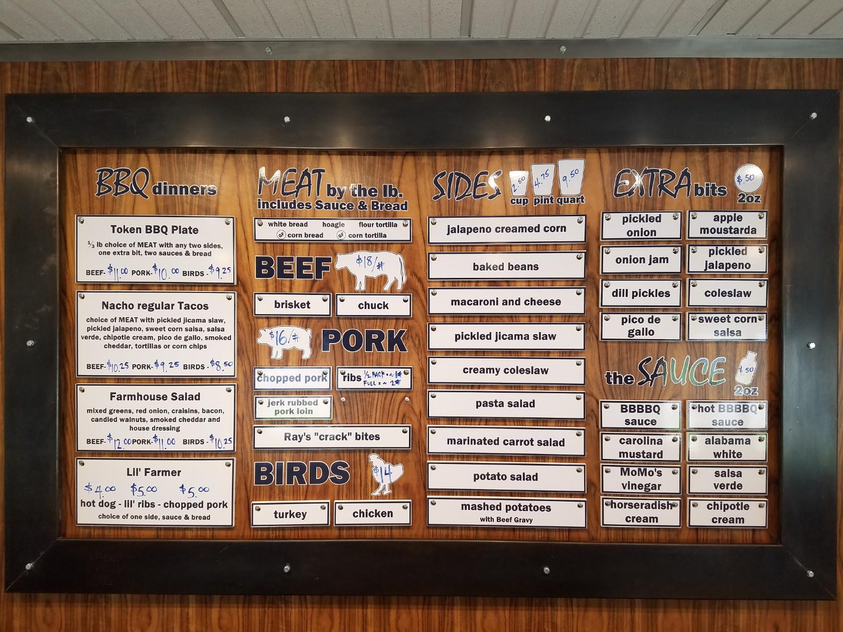 Menu at Blue Barn BBQ, Cedar Falls