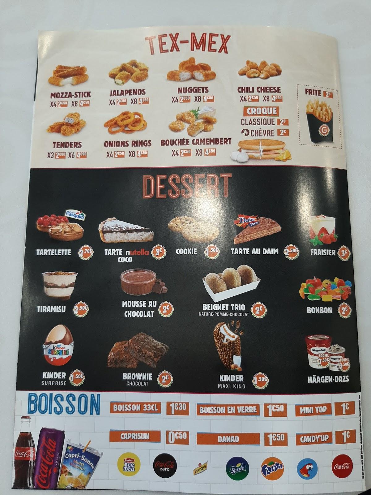 Menu at G LA DALLE - Bordeaux restaurant, Bordeaux
