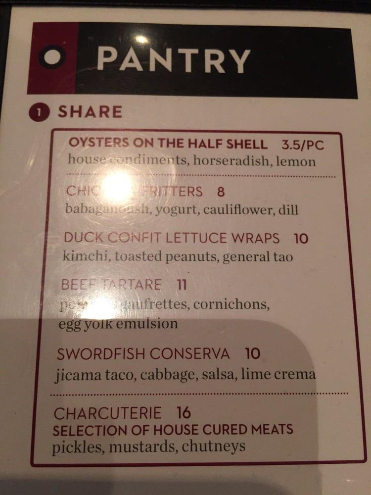 Menu at Richmond Station restaurant, Toronto, 1 Richmond St W