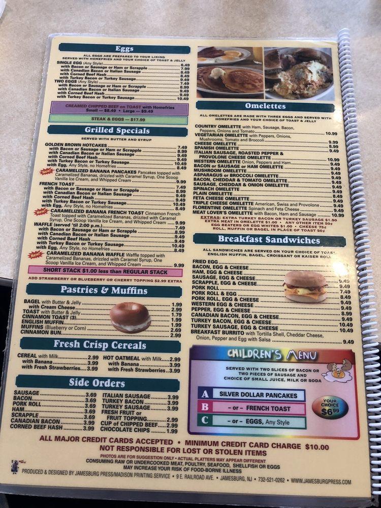 Menu at Rt. 130 Diner restaurant, Delran