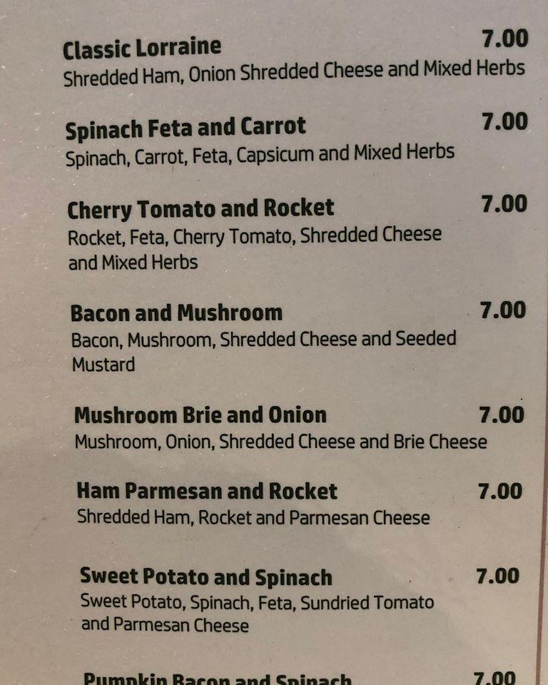 Menu at Signature Cafe Coomera Westfield, Coomera