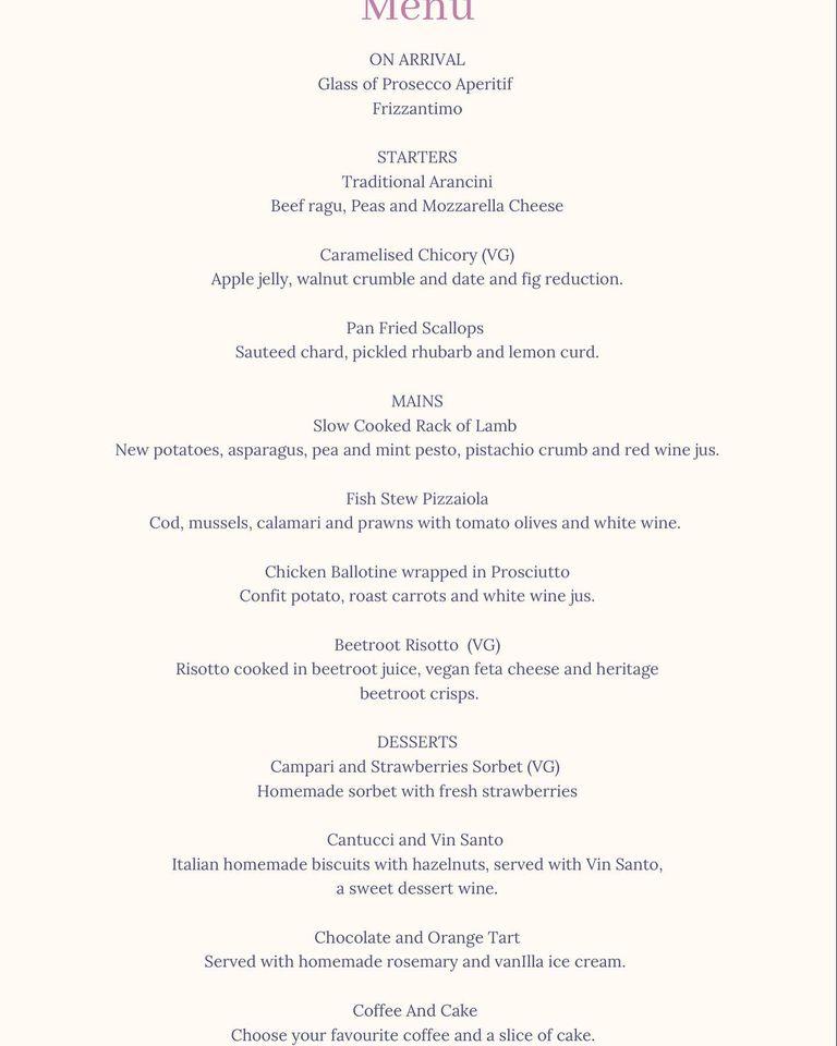 Menu at Specialty Coffee & Eatery cafe, Nottingham