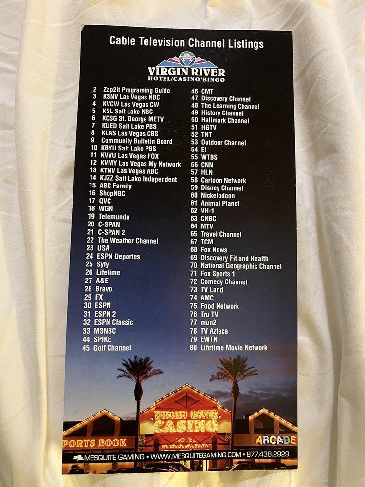Menu at Virgin River Hotel and Casino cafe, Mesquite, 100 E Pioneer Blvd