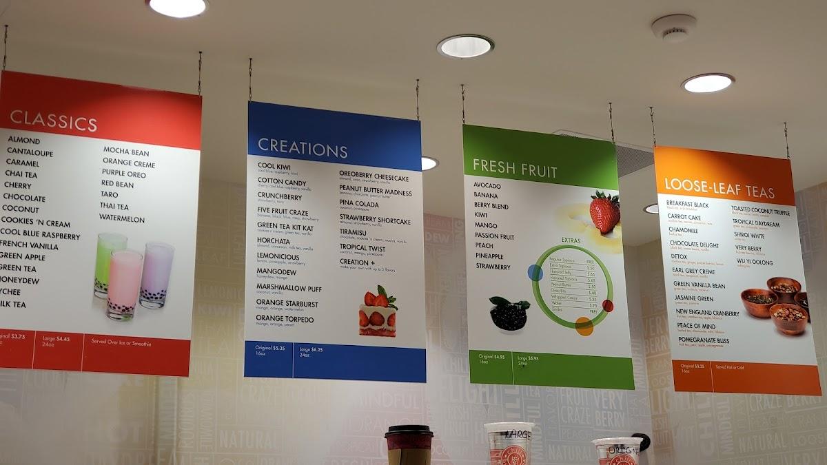Carta del pub y bar Chill Bubble Tea, Lombard