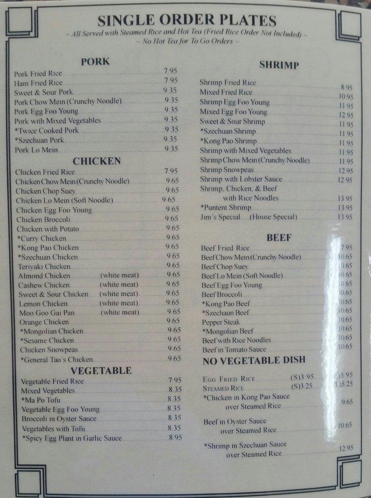 Menu at Guang Dong Chinese Restaurant, Bernalillo