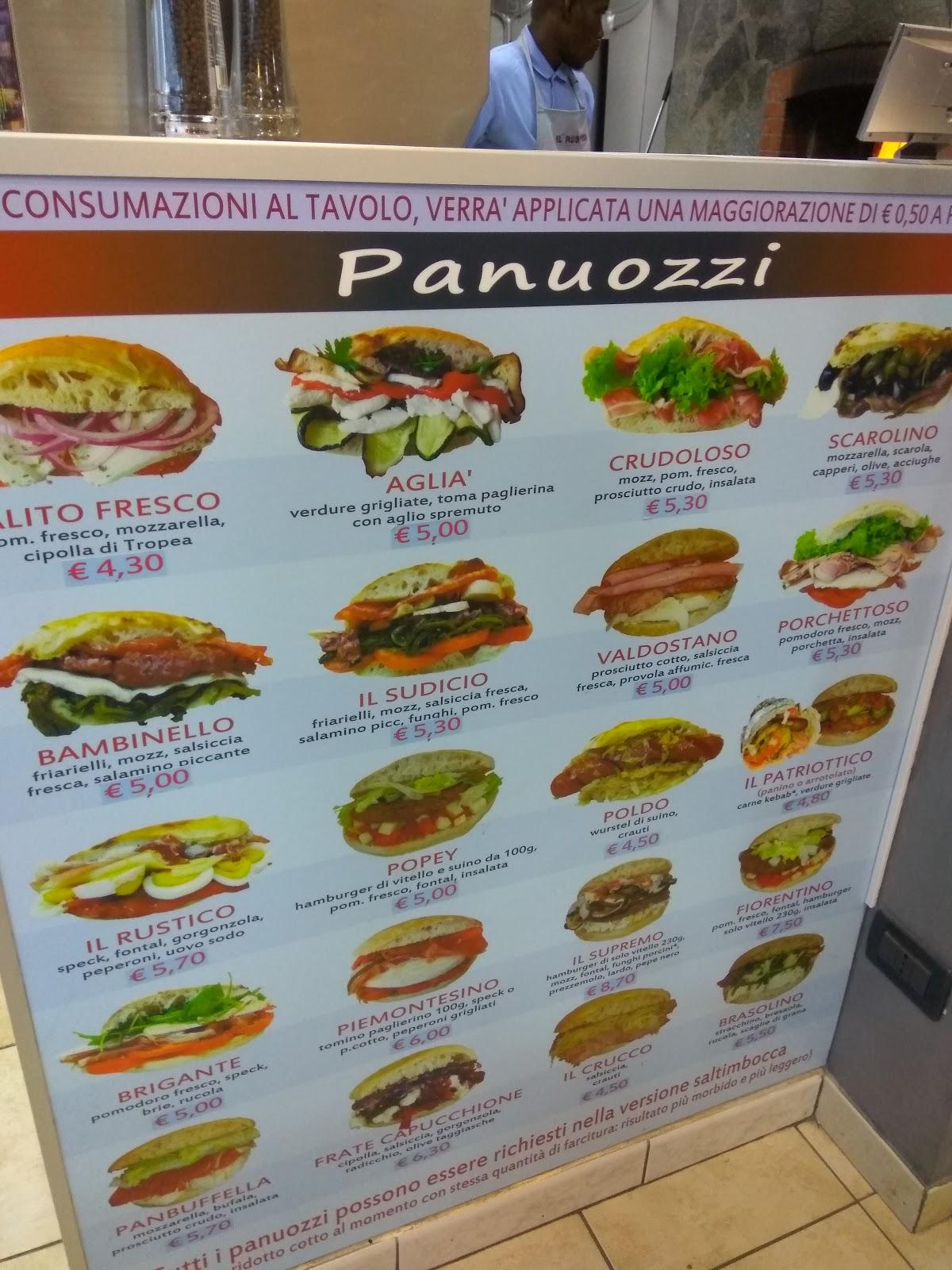 Menu da Pizzeria Il Rustico, Chieri