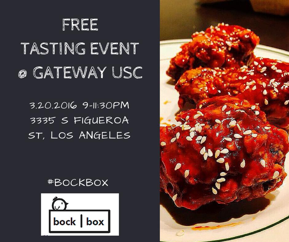 Menu at Bock Box restaurant, Los Angeles, Fishburn Ave