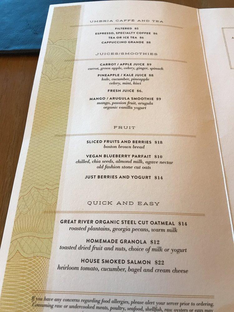 Menu at TERRAZZA restaurant, Naples