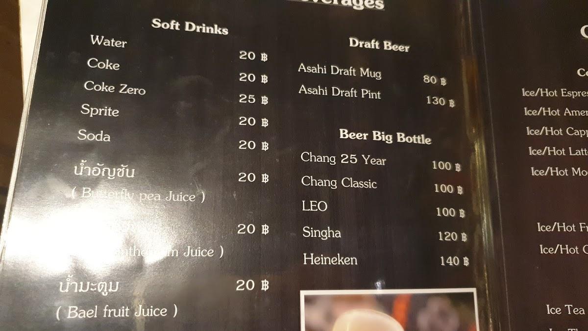 Menu at Yeah Chef 7 restaurant, Bangkok, 18 Si Lom