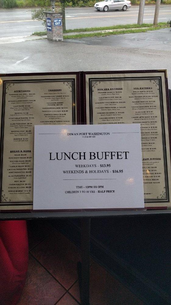 Menu at Diwan Indian Restaurant, Port Washington