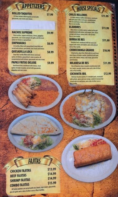 Menu at El Rey Del Taco #2 restaurant, Colorado Springs, Maizeland Rd